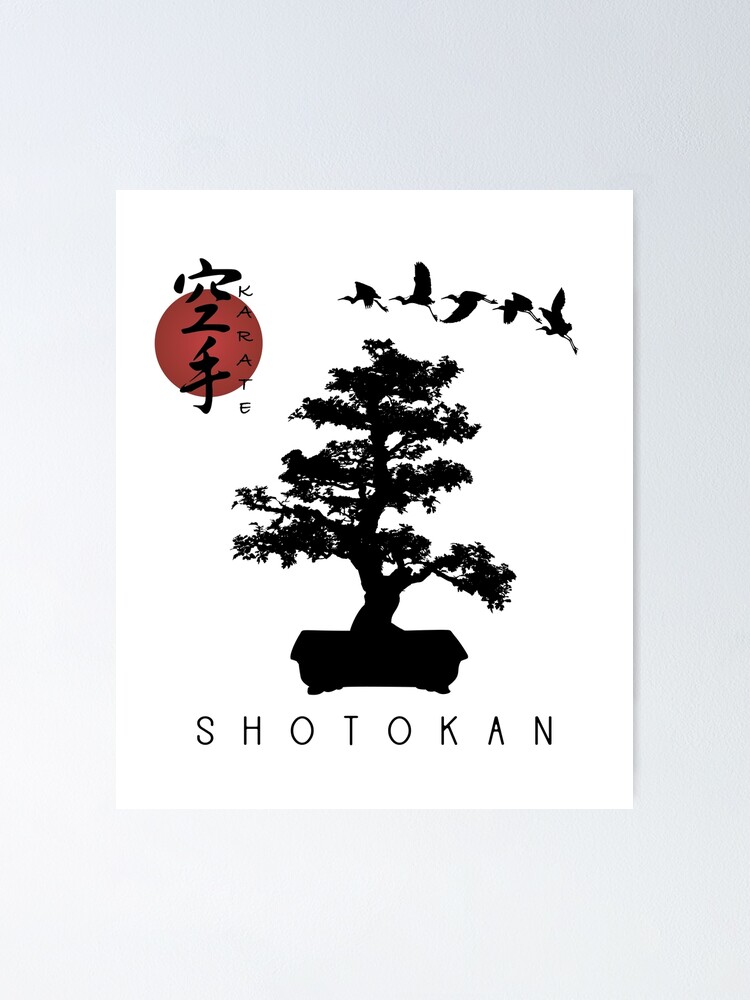"Bonsai Tree Shotokan Calligraphy Karate Instructor Design - Japanese ...