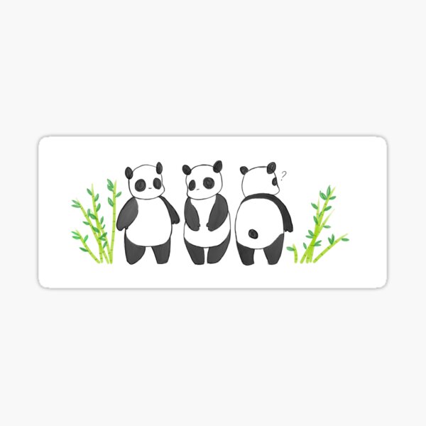 "Panda and bamboo" Sticker by CrazyTools | Redbubble