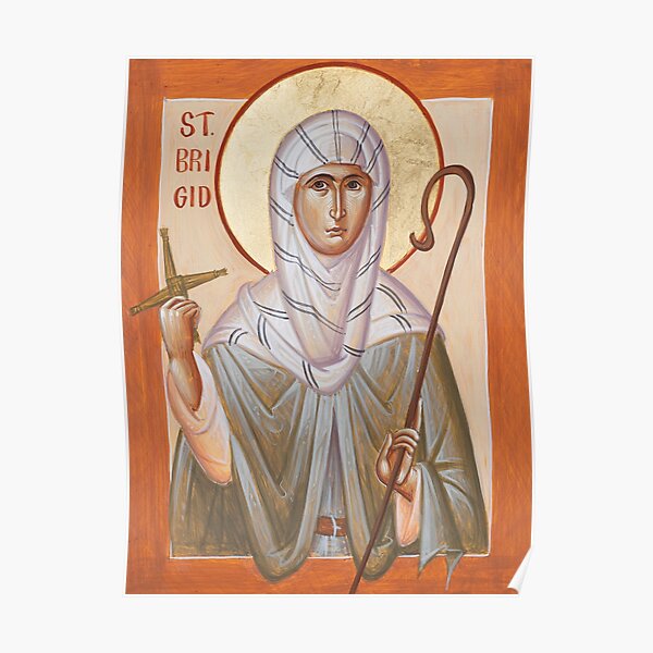 "St Brigid of Kildare" Poster for Sale by ikonographics | Redbubble