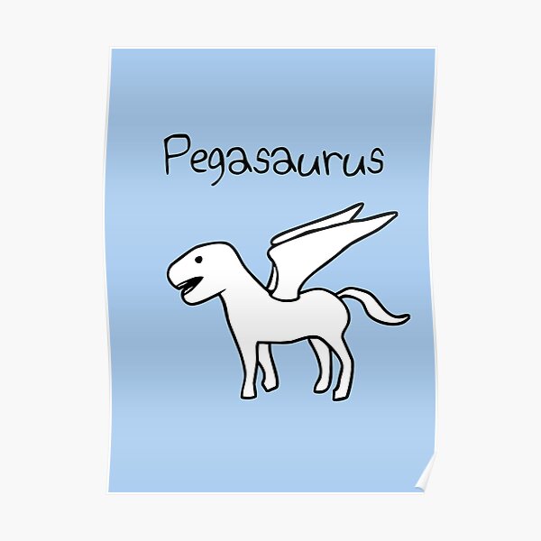 "Pegasaurus (Pegasus T-Rex)" Poster by jezkemp | Redbubble