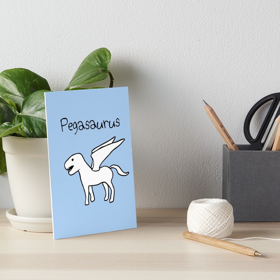 "Pegasaurus (Pegasus T-Rex)" Art Board Print by jezkemp | Redbubble