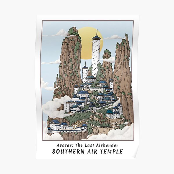 "Southern Air Temple - Avatar the Last Airbender detailed poster ...