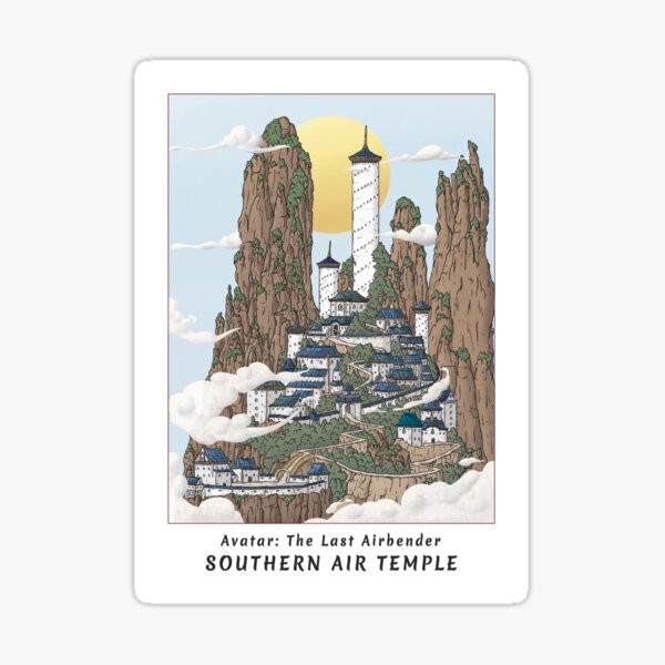 "Southern Air Temple - Avatar the Last Airbender detailed poster ...