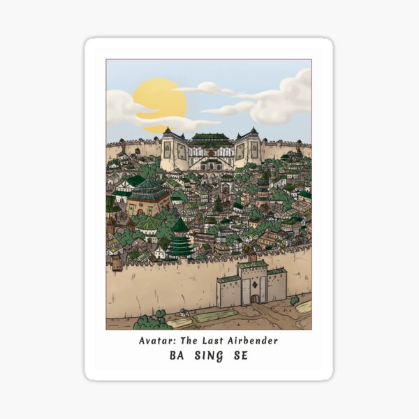 "Avatar the Last Airbender detailed Ba Sing Se poster" Sticker for Sale ...