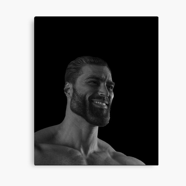 "Gigachad - Gigachad Meme - Giga Chad" Canvas Print for Sale by ...