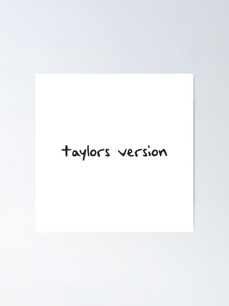 "(taylor's version) handwriting edition - Taylor Swift" Poster for Sale ...
