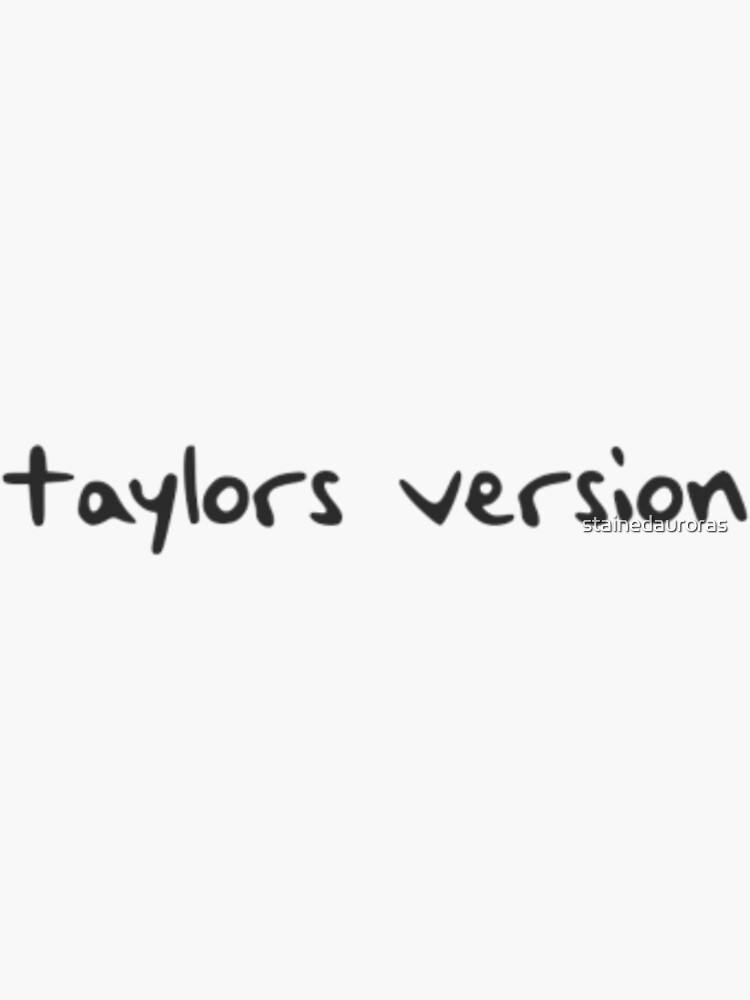 "(taylor's version) handwriting edition - Taylor Swift" Sticker for ...