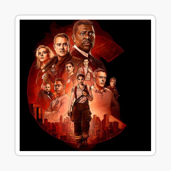 "Chicago Fire - Season 11" Sticker for Sale by artbylilymae | Redbubble