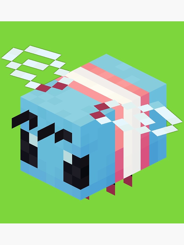 "minecraft bee is trans :)" Poster for Sale by BernieGrant | Redbubble