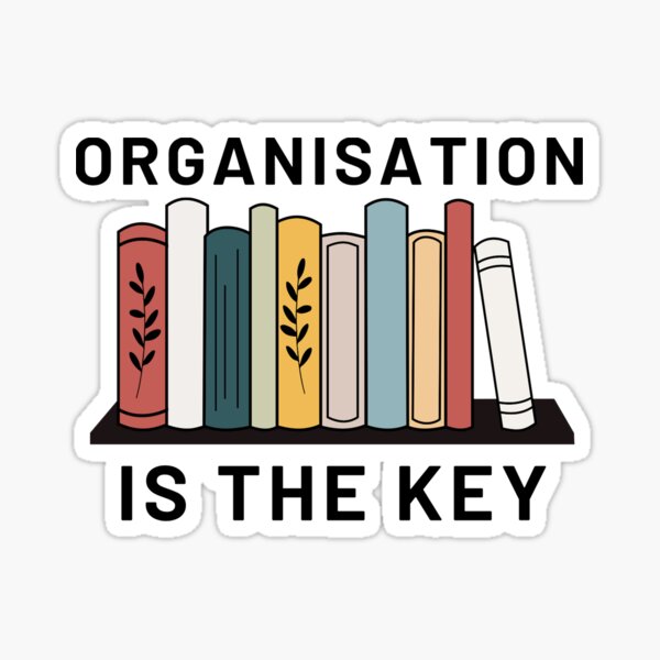 "vintage school stickers, organization is key" Sticker for Sale by ...