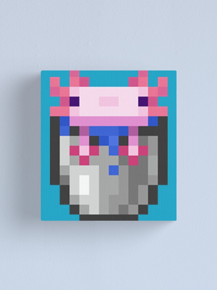 "Minecraft Bucket of Axolotl" Canvas Print for Sale by KylaBradtke ...