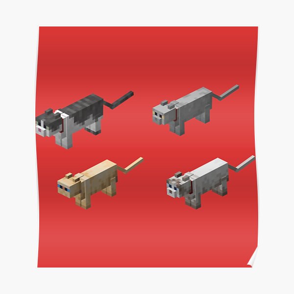 "Minecraft Cats" Poster for Sale by KylaBradtke | Redbubble