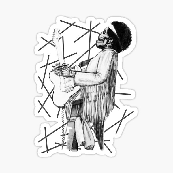 "The Philosophy Of Jimi Hendrix Trending Still Keeping From" Sticker for Sale by FernandeserShop ...