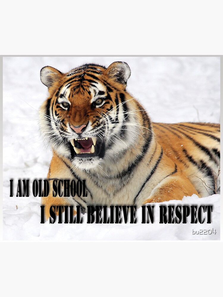 "OLD SCHOOL TIGER" Sticker for Sale by bu2204 | Redbubble
