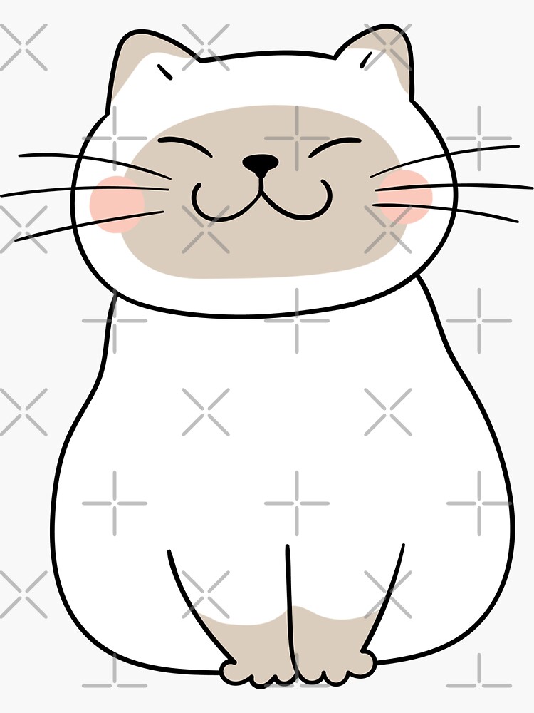 "cute smiling cat" Sticker for Sale by Animster | Redbubble