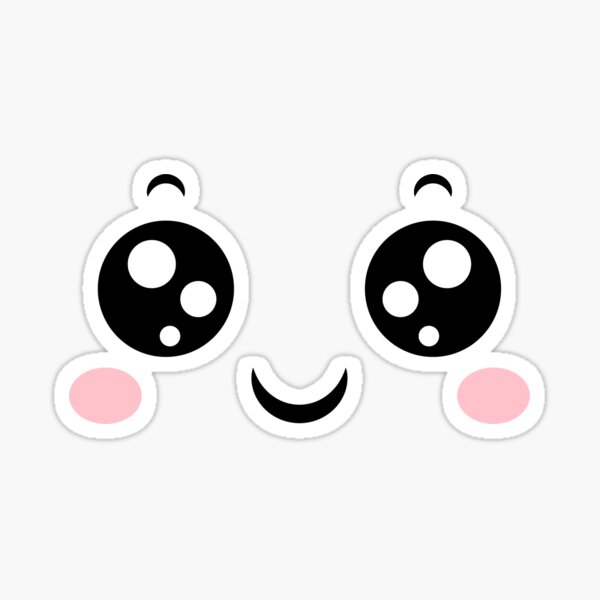 "Cute face glowing eyes" Sticker for Sale by MaYousShop | Redbubble