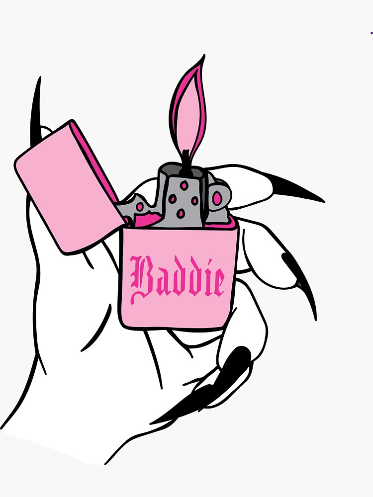 "Baddie" Sticker for Sale by TeenTraumaZ | Redbubble