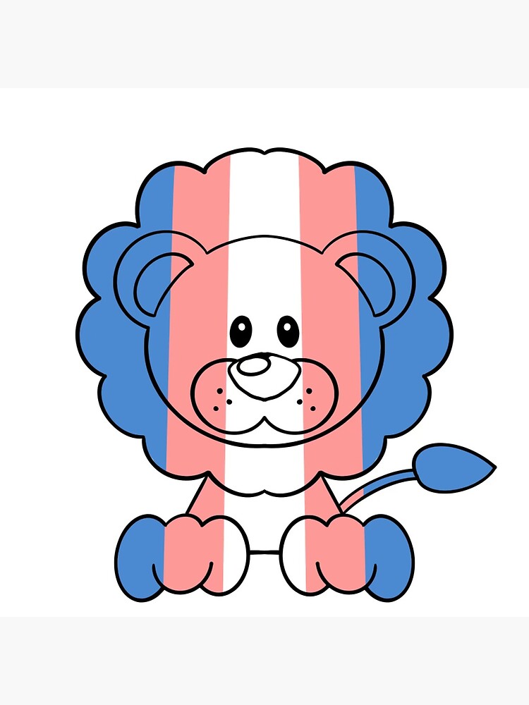 "Trans Lion" Sticker for Sale by Zoo-by-AJ | Redbubble