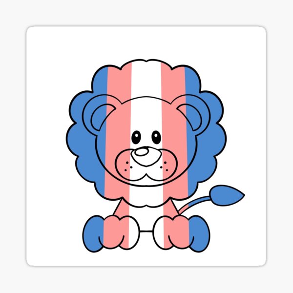 "Trans Lion" Sticker for Sale by Zoo-by-AJ | Redbubble