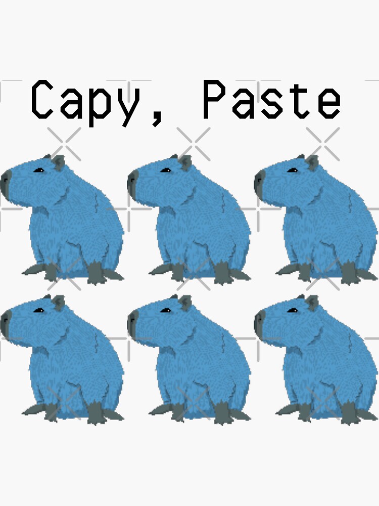 "Capy Paste Capybara" Sticker for Sale by Indigo-Dreams | Redbubble