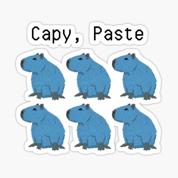 "Capy Paste Capybara" Sticker for Sale by Indigo-Dreams | Redbubble