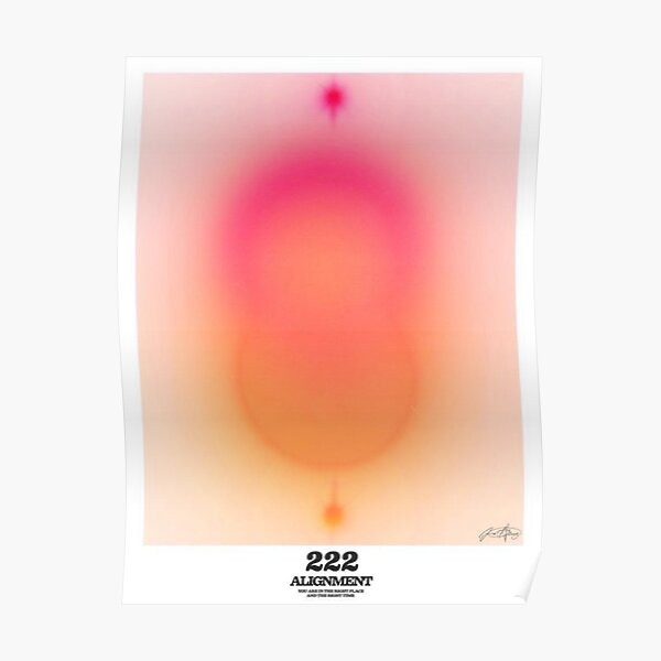 "Alignment 222 angel number" Poster for Sale by louisflint | Redbubble