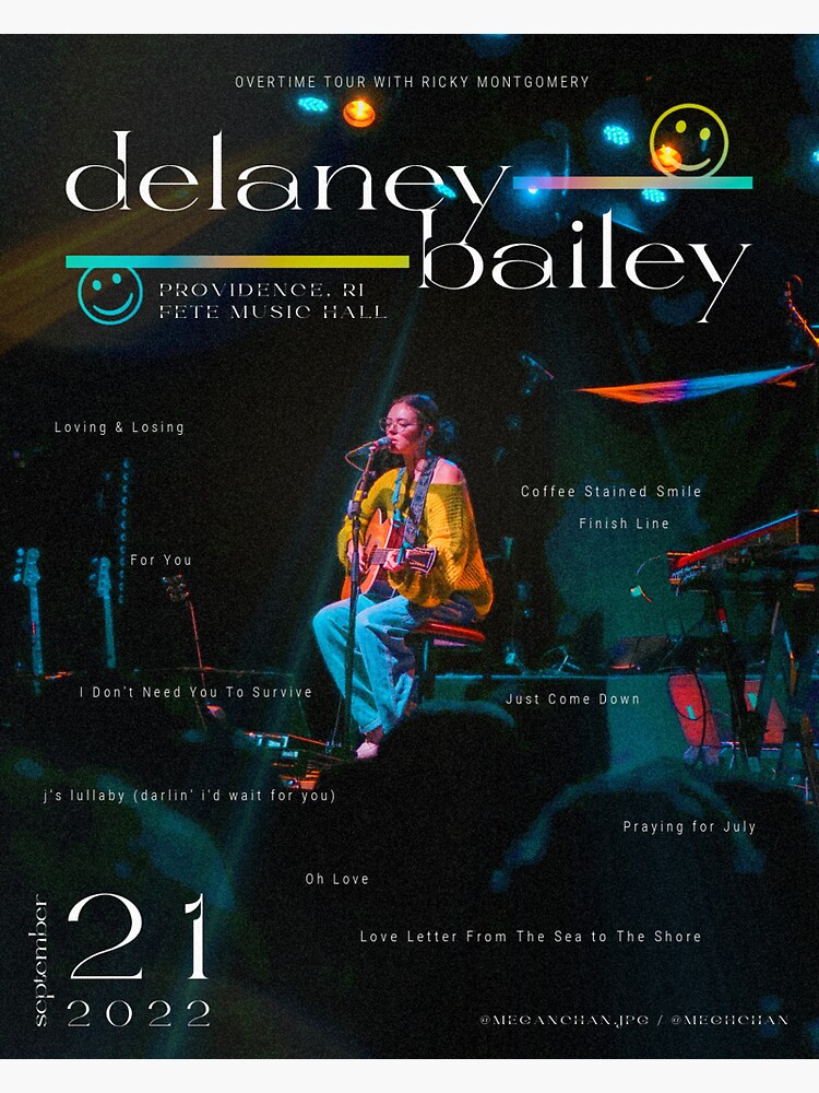 "Delaney Bailey Concert Poster" Sticker for Sale by meghchan | Redbubble