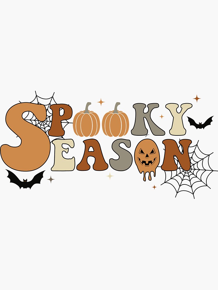 "Spooky Season Cute Ghost Halloween Cute Ghost Spooky Season" Sticker ...