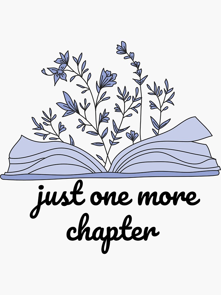 "Just One More Chapter - Water Resistant - Stickers for Hydroflask ...
