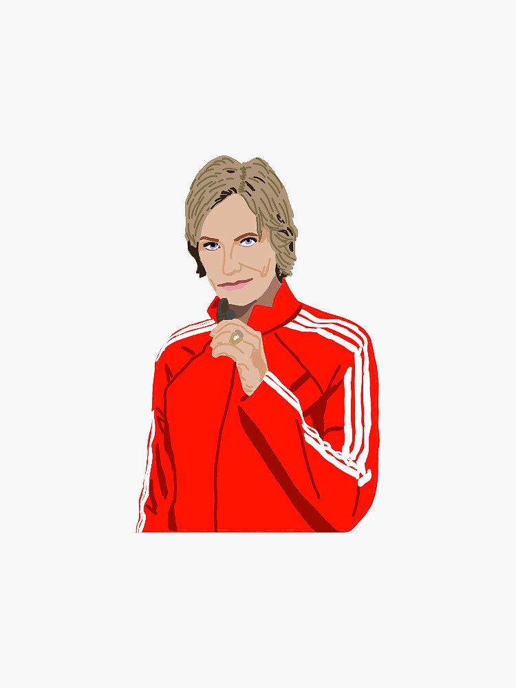 "SUE SYLVESTER DRAWING GLEE" Sticker for Sale by Patrice-Creates ...