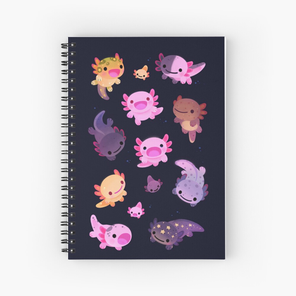 "Happy axolotl" Spiral Notebook for Sale by pikaole | Redbubble