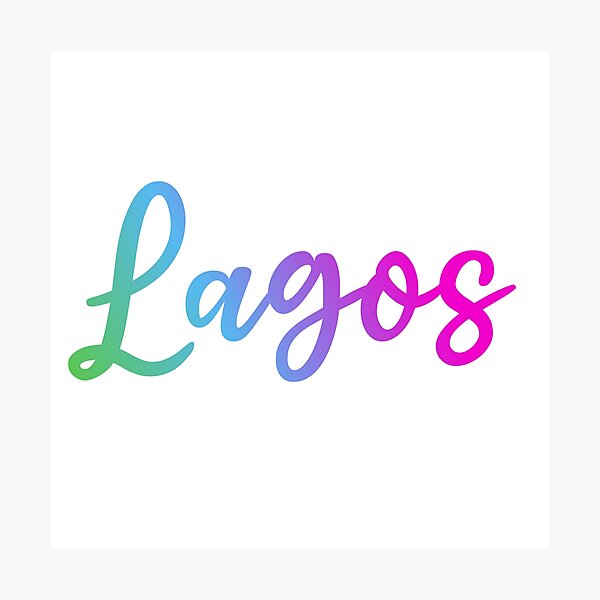 "Lagos Nigeria - the largest city in Nigeria - rainbow name of city ...