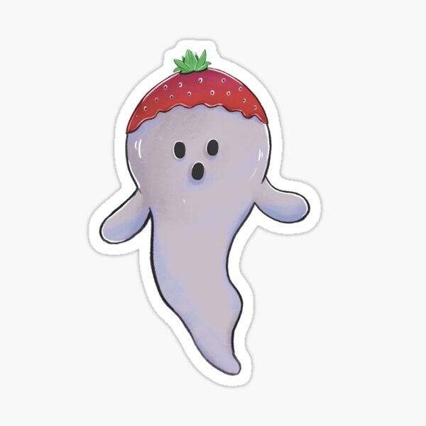 "Cute Berry Ghost" Sticker for Sale by MekhalasStudio | Redbubble