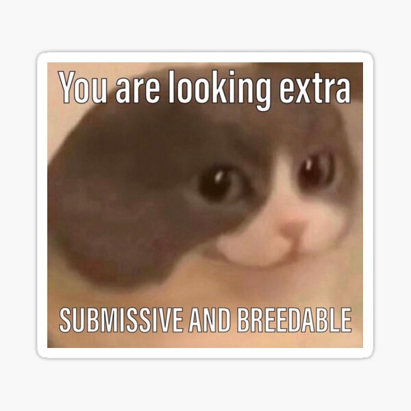 "You looking extra submissive and breedable " Sticker for Sale by ArtByNicholas | Redbubble