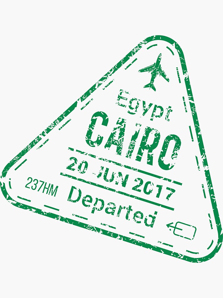 "Egypt, Cairo - Passport Stamp" Sticker for Sale by Sejmen | Redbubble