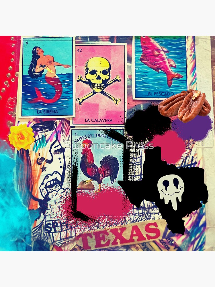 "TEXAS COLLAGE" Sticker for Sale by mistivelvet | Redbubble