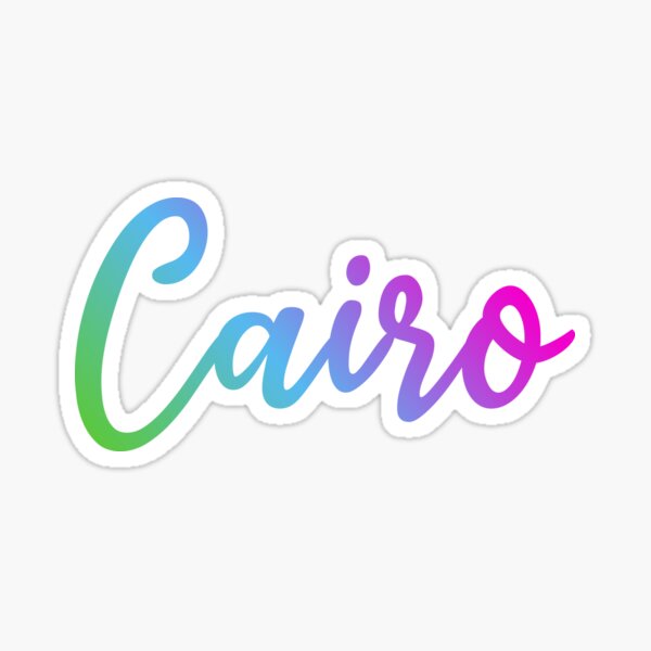 "Cairo Egypt - the largest city in Egypt - rainbow name of city ...
