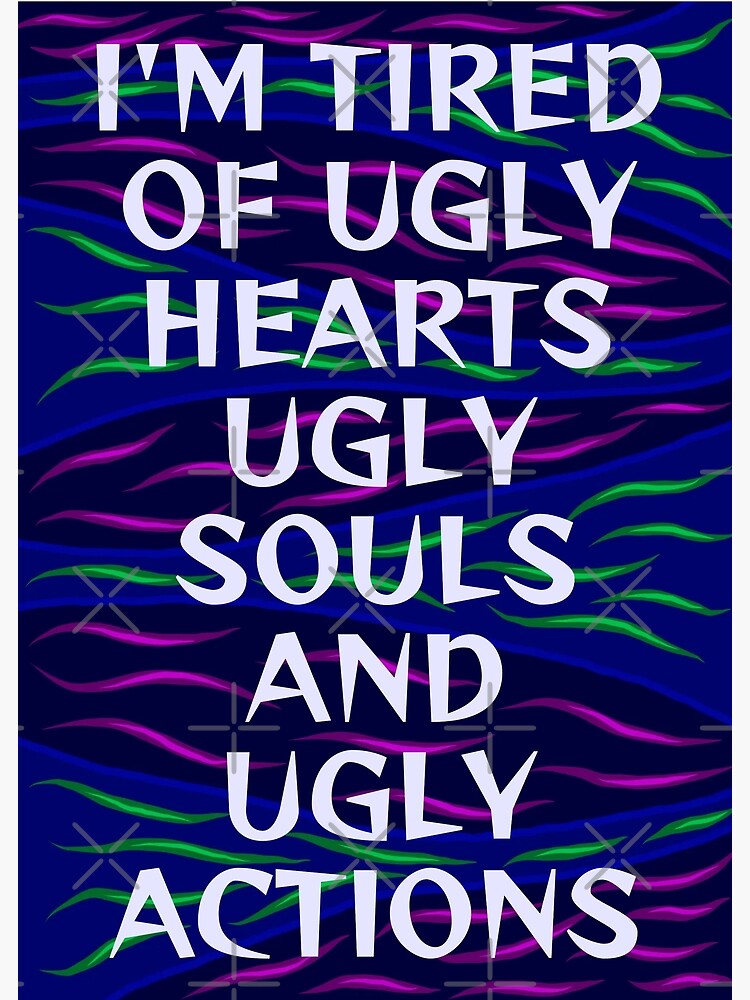 Póster «Cita humanista feminista radical: estoy cansada de corazones ...