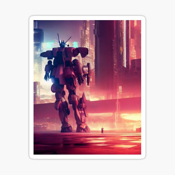 "Robot, mecha, cyberpunk, in the background a gigantic city - Digital ...