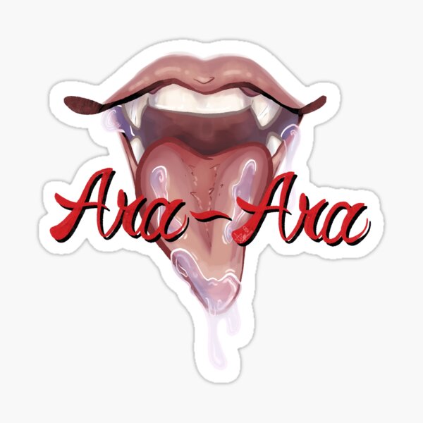 "Ara Ara" Sticker for Sale by SoftMommyDomme | Redbubble