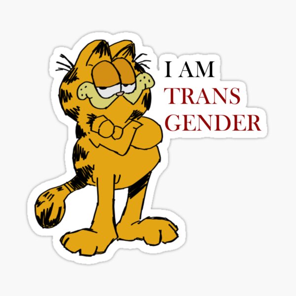"garfield trans genre" Sticker for Sale by katrinperks | Redbubble