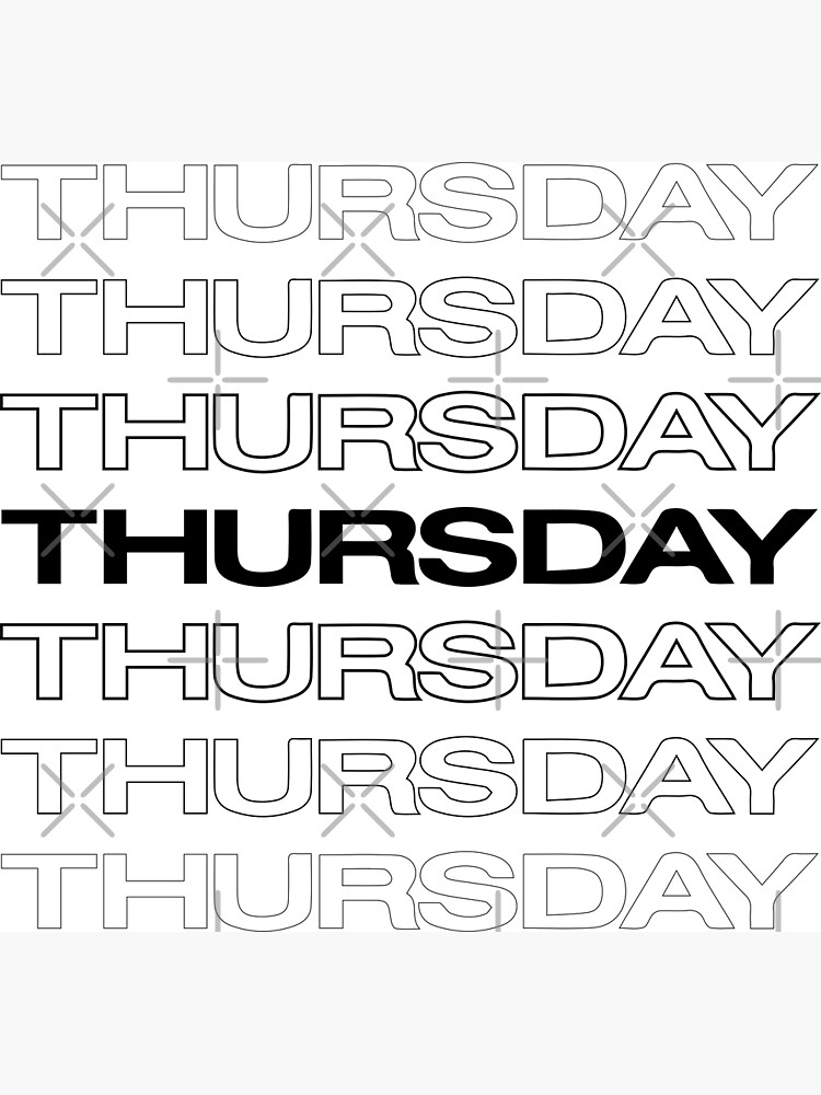 Póster «Logotipo de Thursday Band (fondo transparente)» de mondocut ...