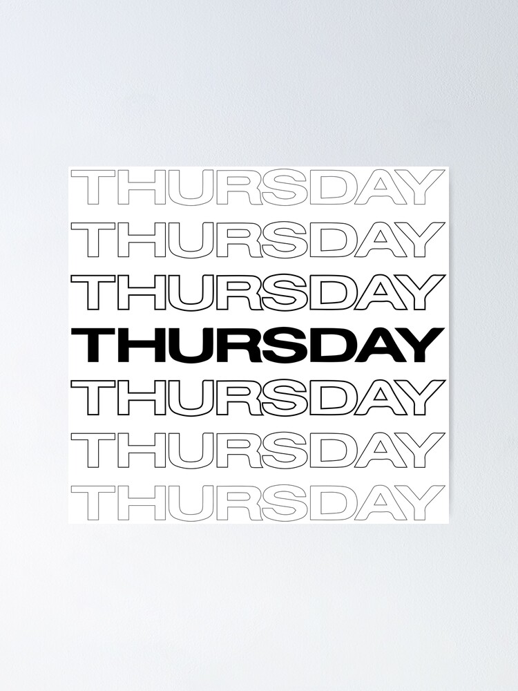 Póster «Logotipo de Thursday Band (fondo transparente)» de mondocut ...