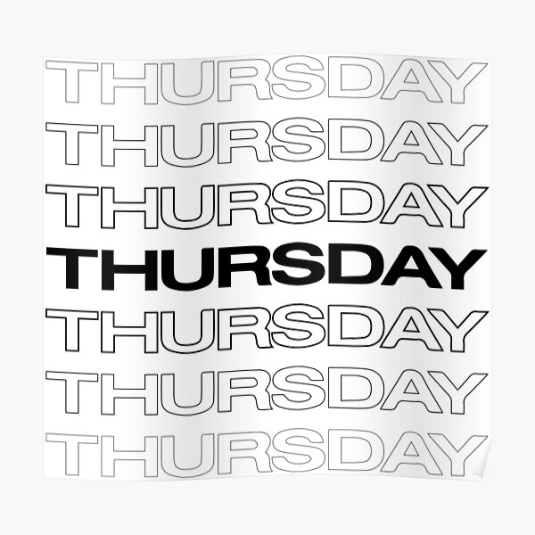 Póster «Logotipo de Thursday Band (fondo transparente)» de mondocut ...