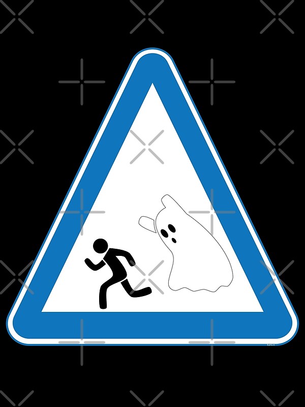 "Beware of Ghosts" by PeachGeek | Redbubble