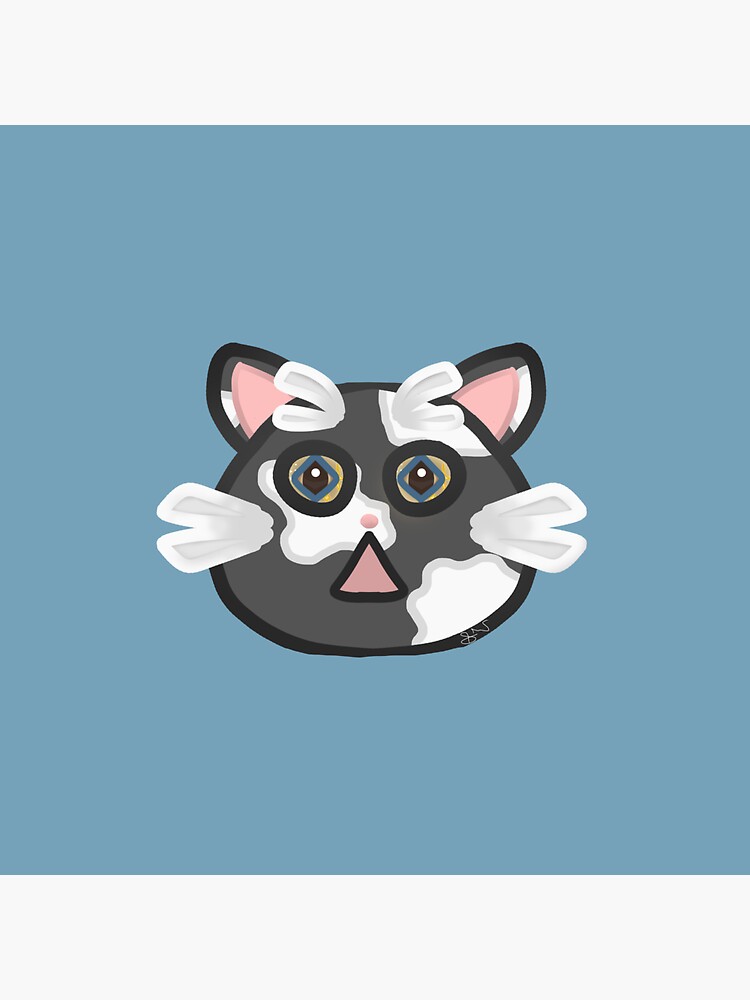 "Shocked Cat (With Background)" Sticker for Sale by Saturnio | Redbubble