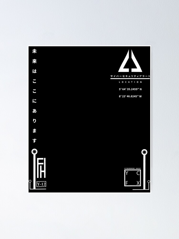 "Techwear Goth Ninja Tracker" Poster for Sale by unimportantback ...