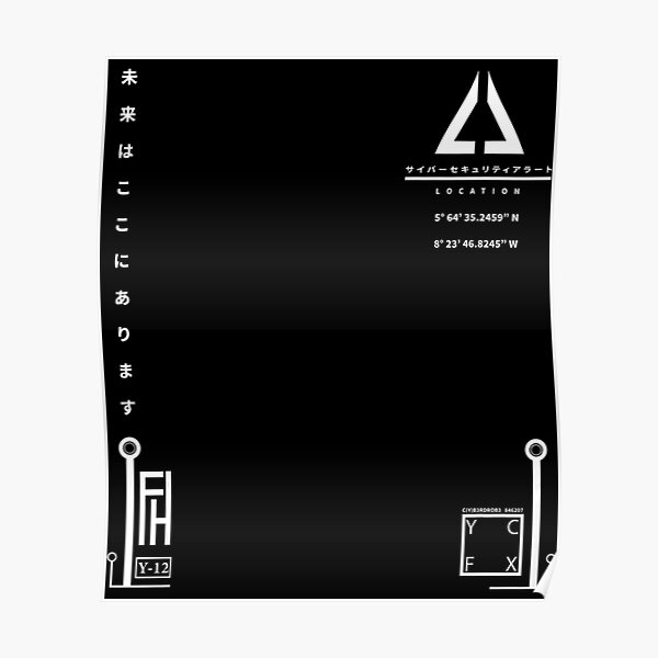 "Techwear Goth Ninja Tracker" Poster for Sale by unimportantback ...