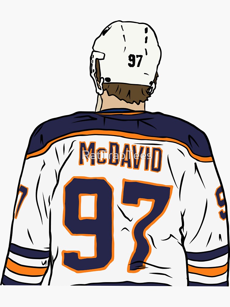 "Connor McDavid Back-To" Sticker for Sale by RatTrapTees | Redbubble