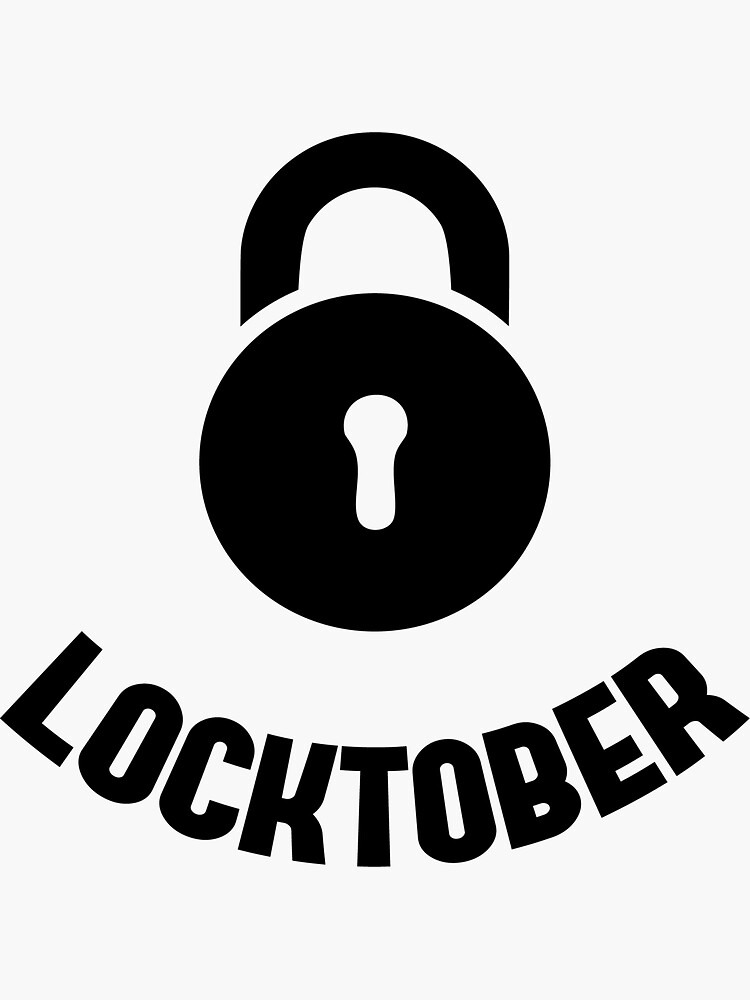 "Locktober for boys & guys " Sticker for Sale by plaktim | Redbubble